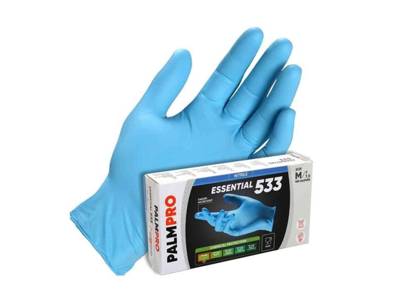 Guanti Nitrile PALMPRO ESSENTIAL 533 - BOX 100 PEZZI ICO - Guanti Nitrile